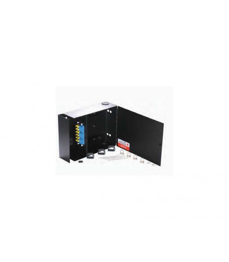 Boîtier fibre optique mural pour 24 traversées simplex FC monomode