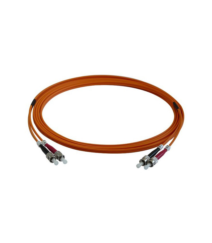 Fibre optique Duplex ST/ST OM2 Multimode 50/125 LSOH orange 0.50 mètre (Fabrication spécifque)